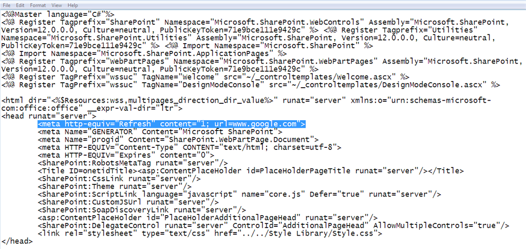 How to Redirect from a SharePoint Page/ Site to Another Page