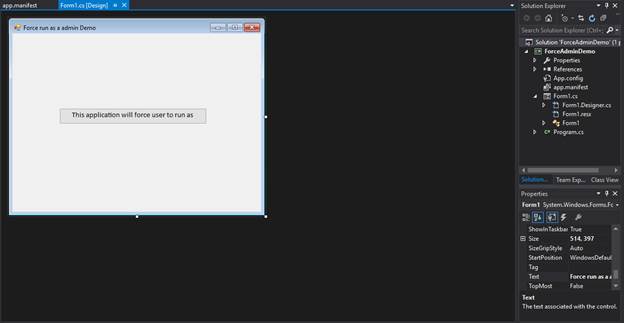 How to Force .NET Application to Run as Administrator using UAC