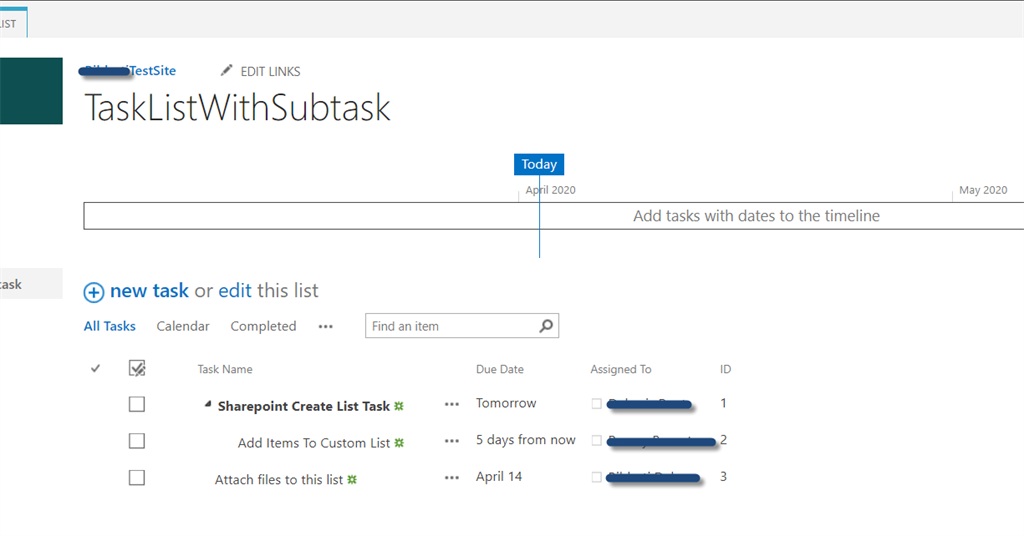 Create Multilevel Subtasks In A Task List Using Csom 7959