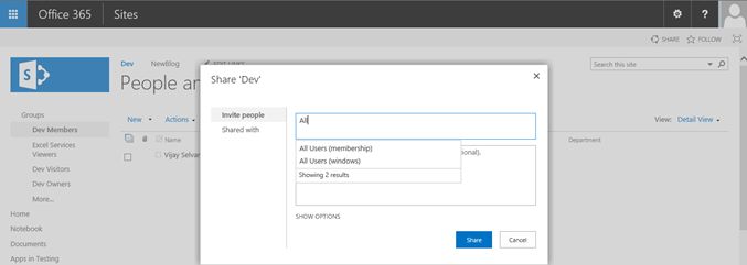 How to Add All Authenticated Users in SharePoint Online