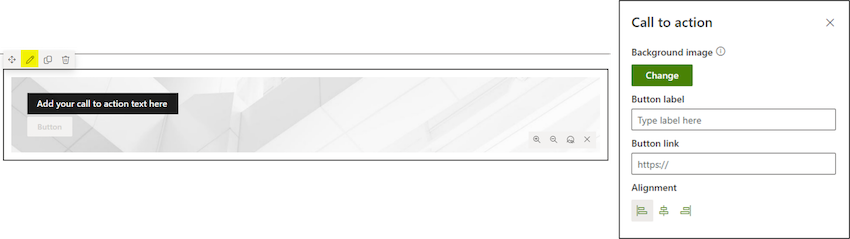 Call To Action Web Part In Sharepoint Online