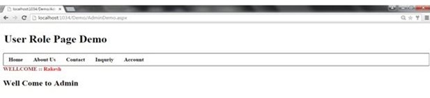 Role Based login Form using SQL Database