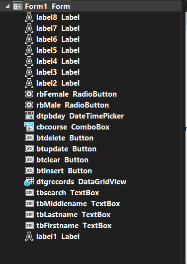 Basic CRUD in Visual Studio Windows form with Xampp phpmyadmin DB