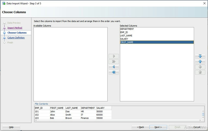Import Excel Data into Oracle