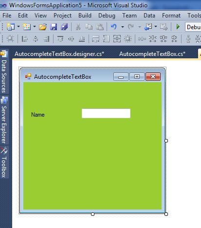 Autocomplete TextBox in Windows Form Application using SQL Server