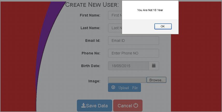 Birth Date Validation In Javascript