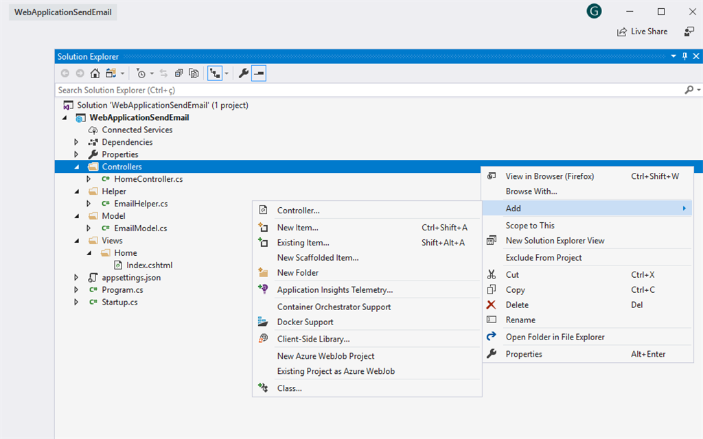 Send Email And Get The Smtp Settings From File In Aspnet Core Web Application