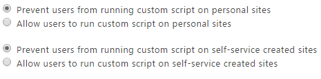 Enable or Disable Custom Script option at the SharePoint Admin Center ...