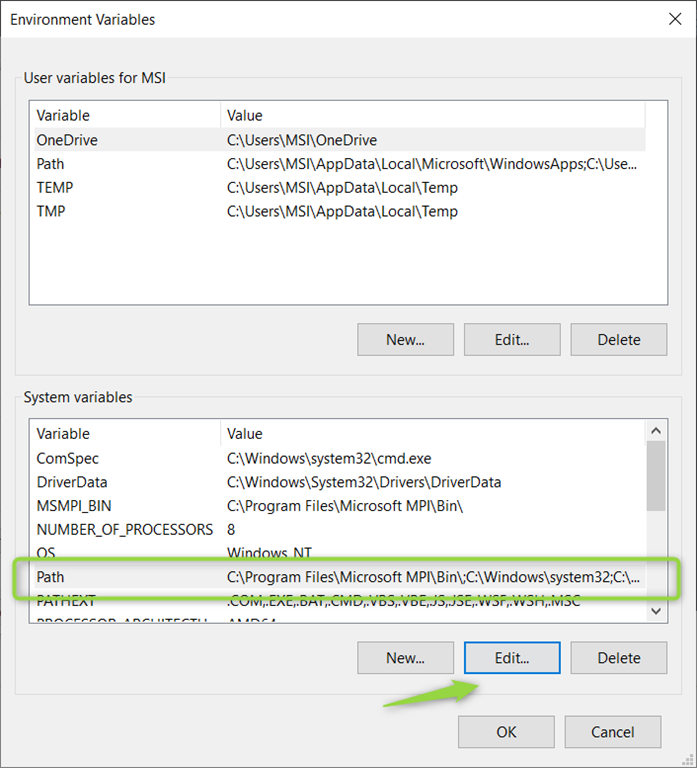 Add Or Edit Environment Variables On Windows