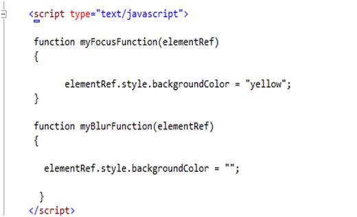 Use Javascript Function On Blur And On Focus In Aspnet