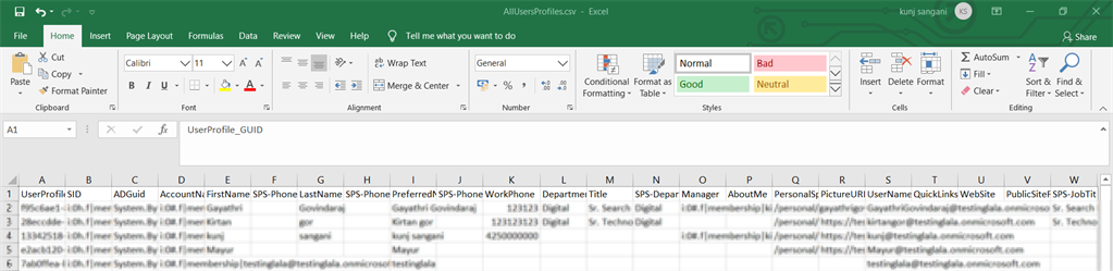 Fetch All The Users And Their User Profile Properties Using Pnp Powershell