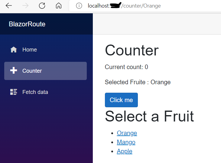 Blazor Route Parameter
