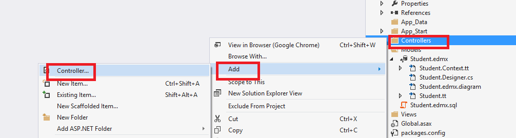 Crud Operation Using Scaffolded Item In Mvc 5 On Model First Approach