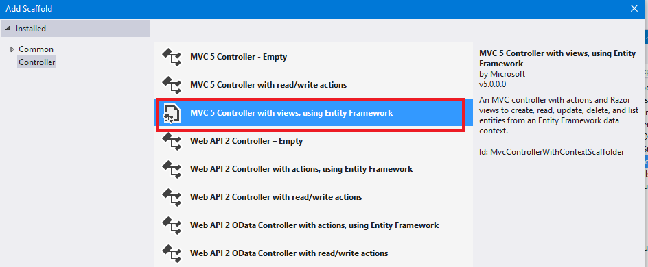 Crud Operation Using Scaffolded Item In Mvc 5 On Model First Approach