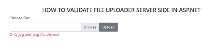 How To Validate File Uploader Server Side In Asp