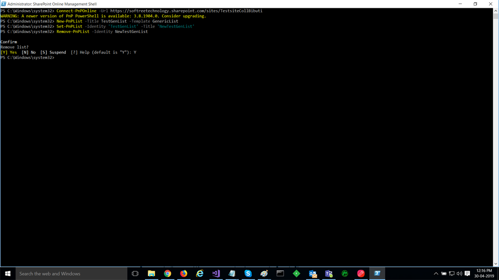 CRUD Operations On SharePoint List Using PnP PowerShell