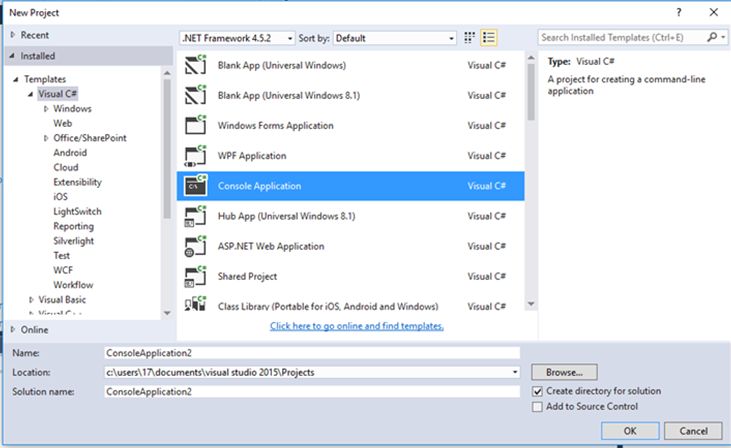 Basic C# Hello World Console Application