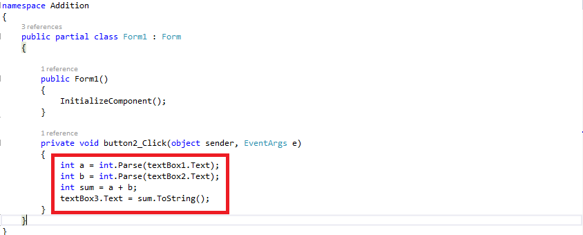 Basic Windows Form Application in C#
