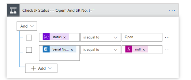 Checking For Null Value In MS Flow Condition