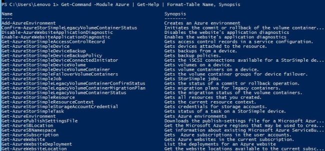 Microsoft Azure Storing All Cmdlets In A File Using Windows Azure Powershell