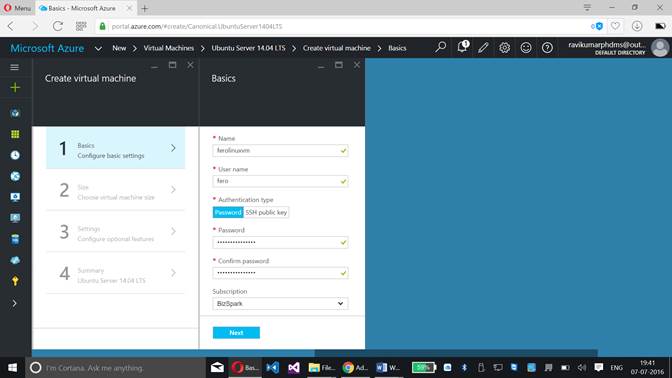 Creating A Linux Virtual Machine In the New Azure Portal
