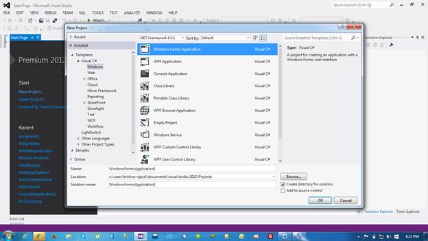 Error Provider Window Application In C