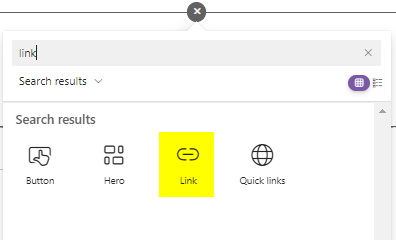 Link Web part in SharePoint Online