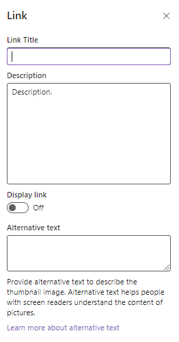 Link Web part in SharePoint Online