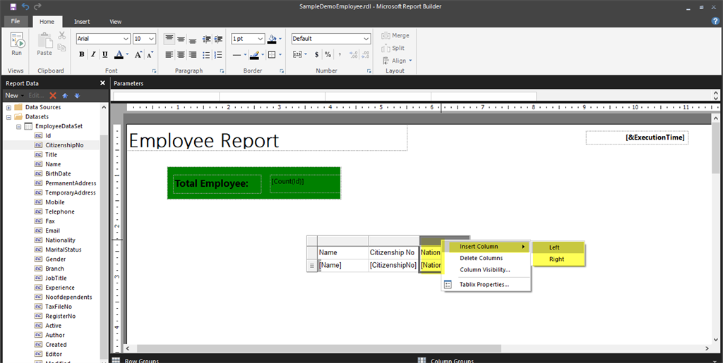 Build SSRS (RDL) Report From Microsoft Report Builder - Part One