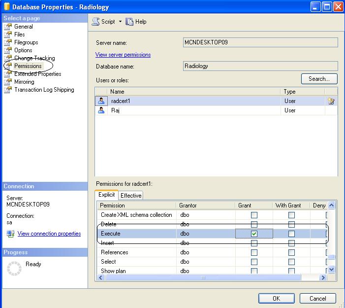 Execute Permission Denied In Sqlserver 