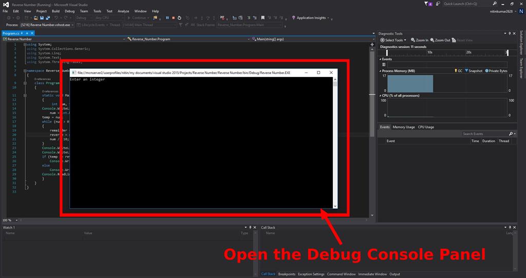 C# Program To Reverse A Number