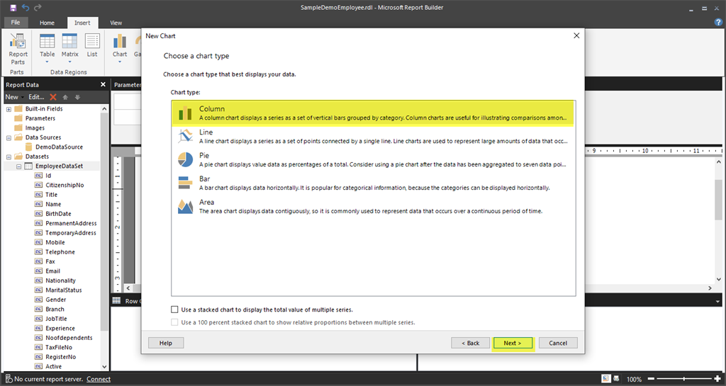 Build A SSRS (RDL) Report From Microsoft Report Builder - Part Two