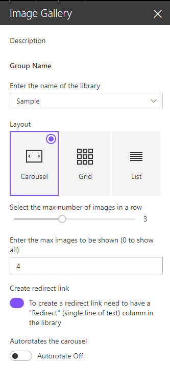 SharePoint Online Image Gallery