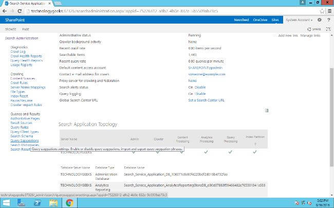 Manage Query Suggestions In Sharepoint 2016 Search