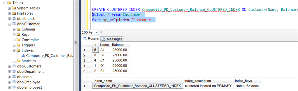 Indexes In SQL Server