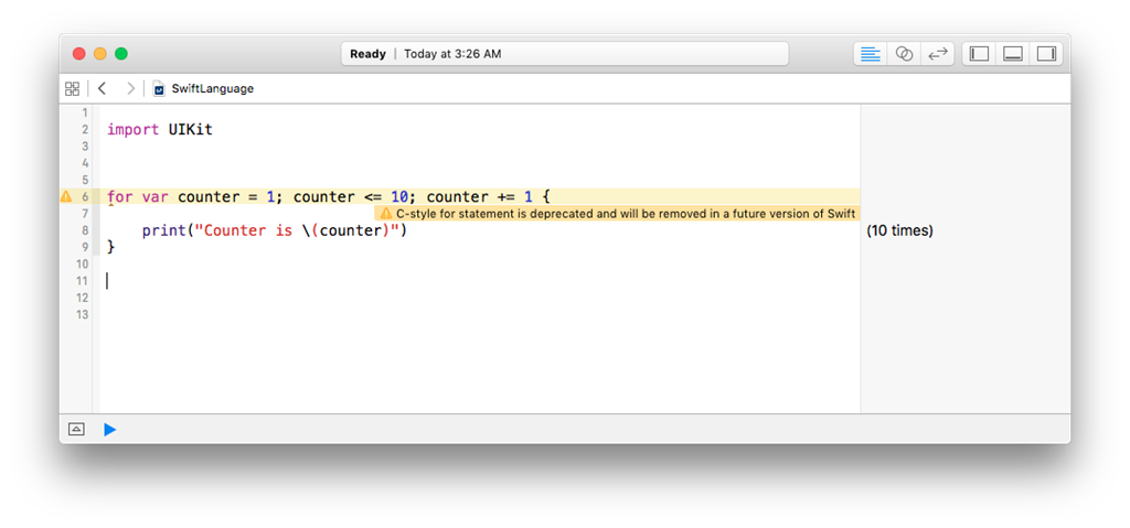 Loops In Swift Programming Language