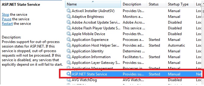 Unable To Make The Session State Request To The Session State Server