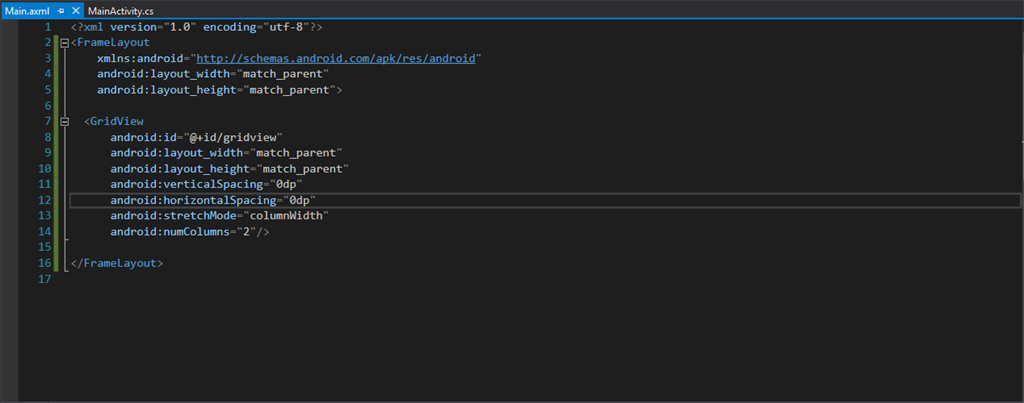 Grid View With Multiple Rows And Two Columns Xamarinandroid