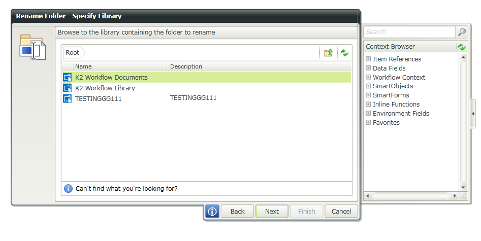 Rename Folder In Document Library Using K2 Workflow In SharePoint 2013 Online