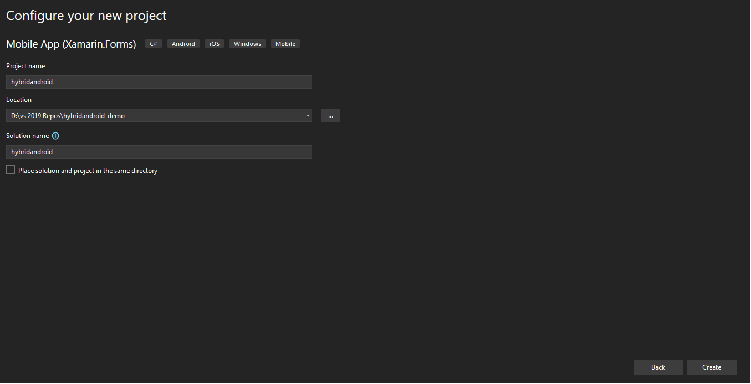 Create Xamarin Forms Application Using C For Android And Ios 