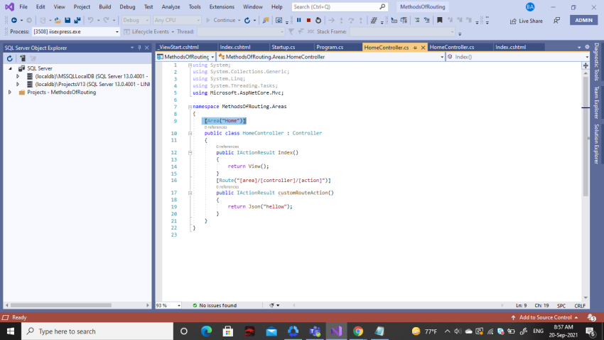 Routing In MVC Application(Types And Implementation Methods )