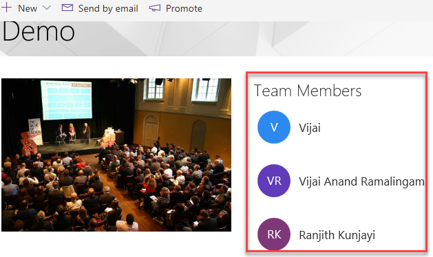 Sharepoint Online Modern Ui People Webpart