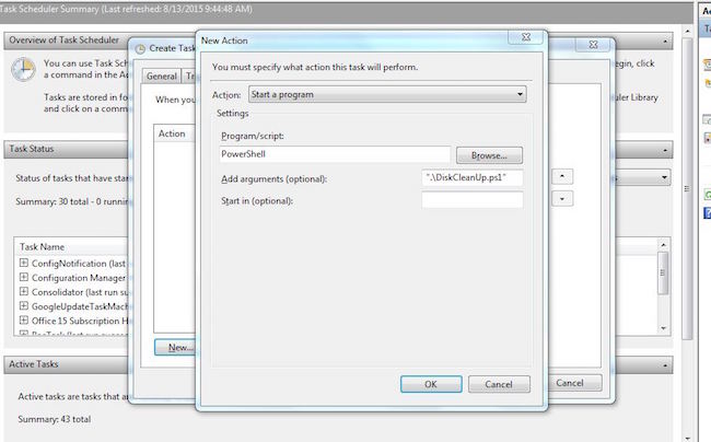 Disk Cleanup Using Powershell Scripts