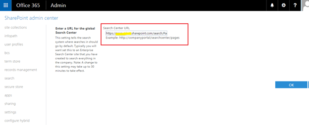 Change Search Center URL In SharePoint Online Change Search Center URL In SharePoint Online
