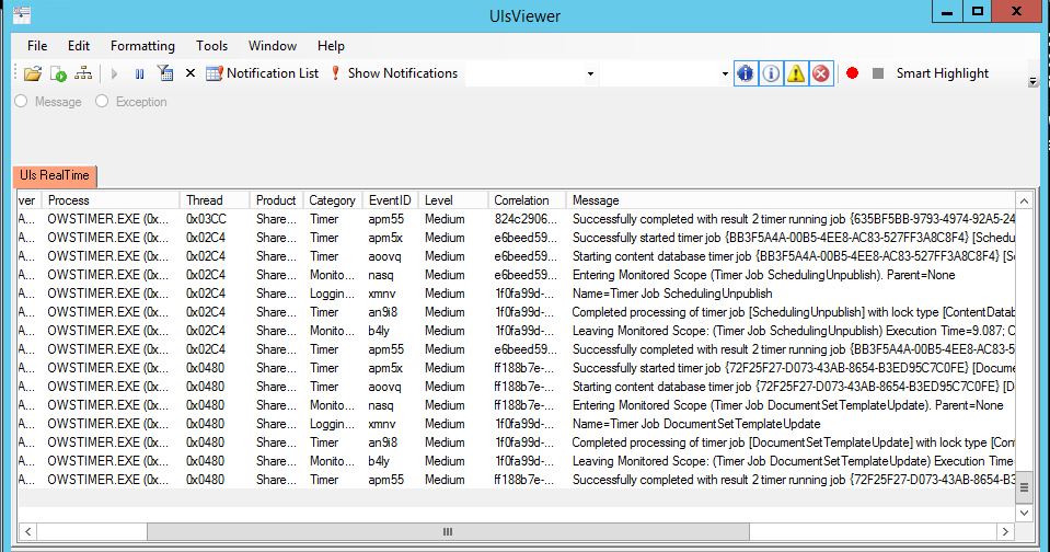 Use ULS Log Viewer With SharePoint Server 2016