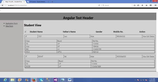 Create An Aspnet Mvc 4 Application Using Angularjs In Custom Directive And Multi Check Box