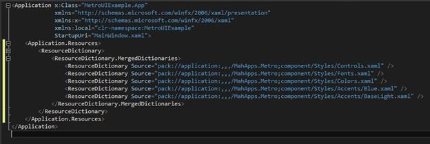 How to work with Metro UI framework in WPF