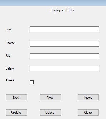 CRUD Operations Using ADO.NET DataReader in Windows Forms