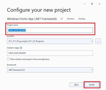 CRUD Operations Using ADO.NET DataReader in Windows Forms
