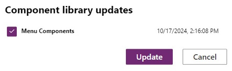 Updating Library Component in Power Apps